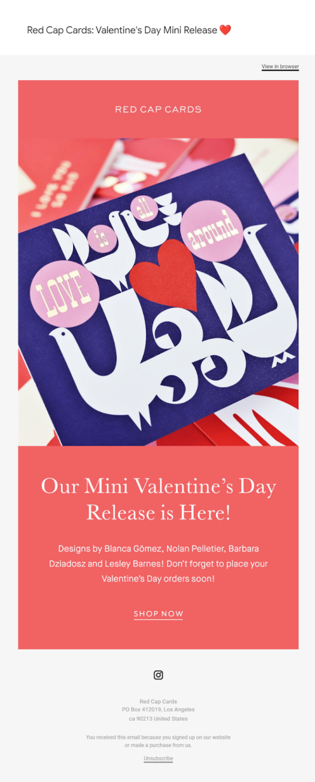 52 Valentine’s Day Email Ideas, Examples, and Tips