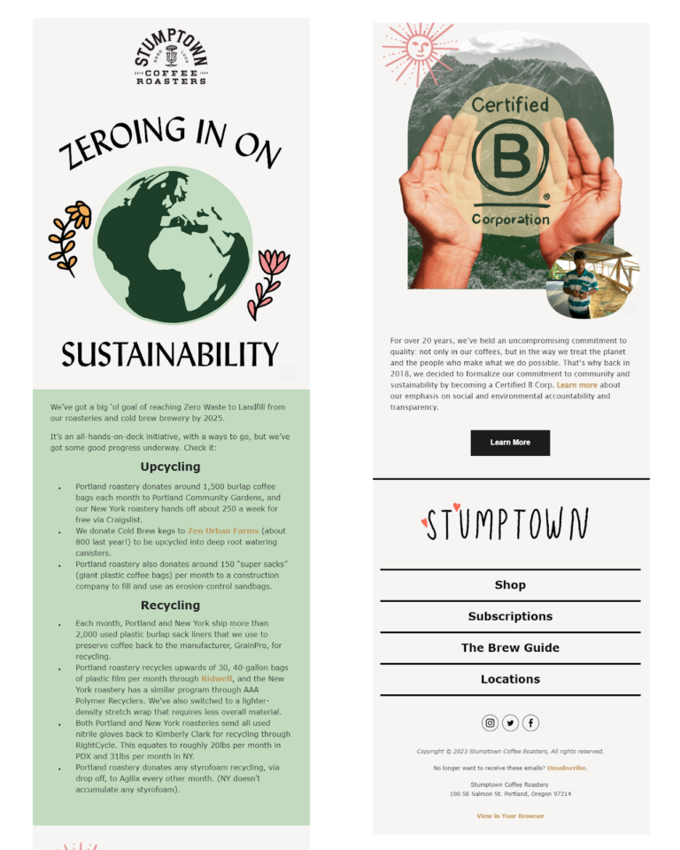 How to create sustainable email marketing campaigns